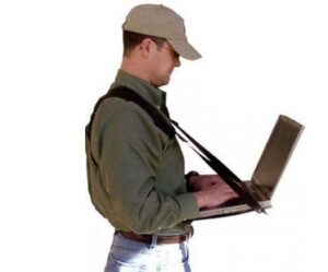 Mobile Laptop Harness And Desk
