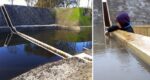 Incredible Sunken Bridge Splits Water