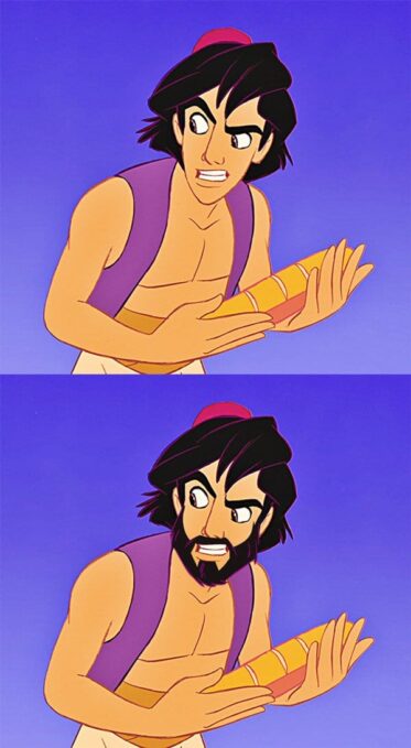 An Artist Shows What Disney Characters Look Like Without Their Beards