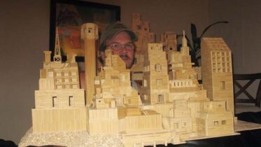 One Man Is Building A Toothpick City And It's Insane