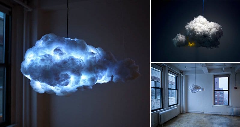 This "Cloud" Lamp Creates A Dramatic Thunderstorm In Your Living Room