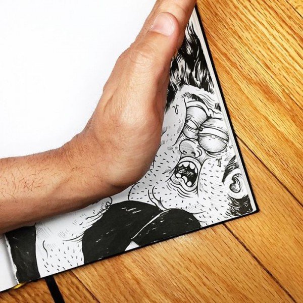 This Artist Actually ''Fights'' With His Drawings
