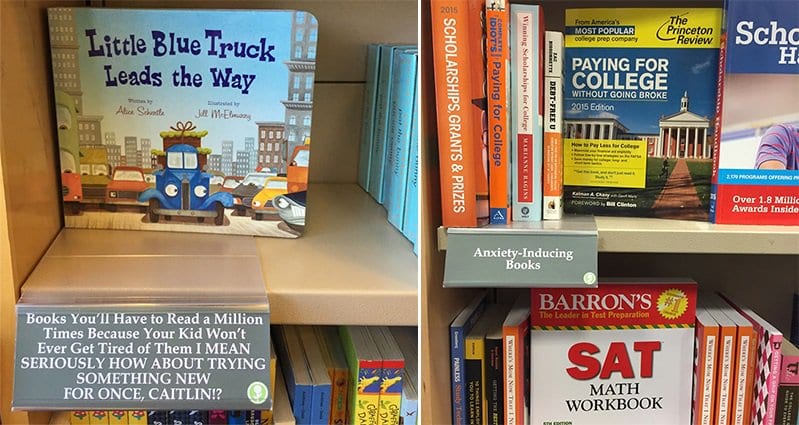 This Guy Creates Alternative And Hilarious Book Sections At His Local ...