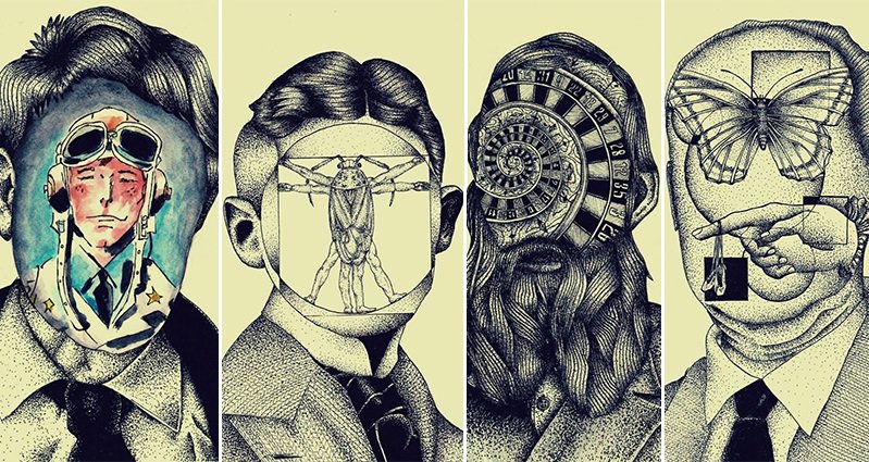 Authors And Their Famous Works Combined In Awesome Illustrations