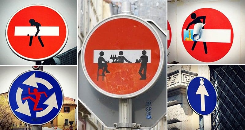 This Street Artist Edits Road Signs And The Results Are Awesome