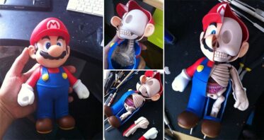 This Guy Opened Up His Super Mario Model And Built Him A Skeleton