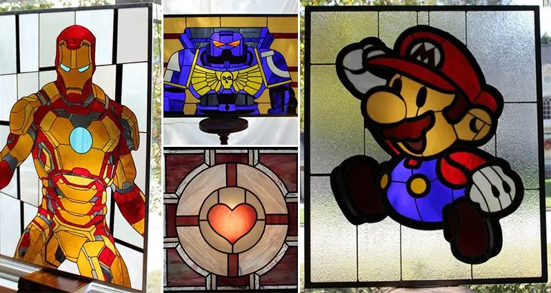 These Superhero And Video Game Themed Stained Glass Panels Are Just Amazing