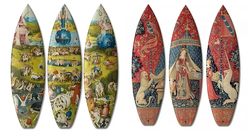 These Surfboards Provide A Fresh Take On Ancient Tapestries