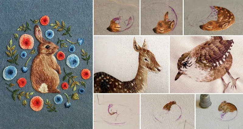 These Tiny Embroidered Animals Are Beyond Cute