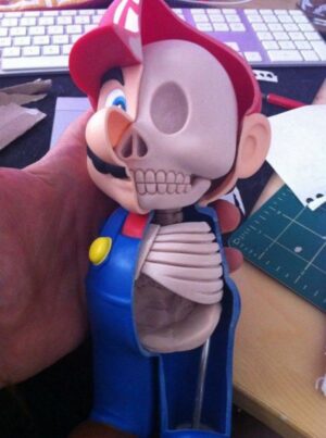 This Guy Opened Up His Super Mario Model And Built Him A Skeleton