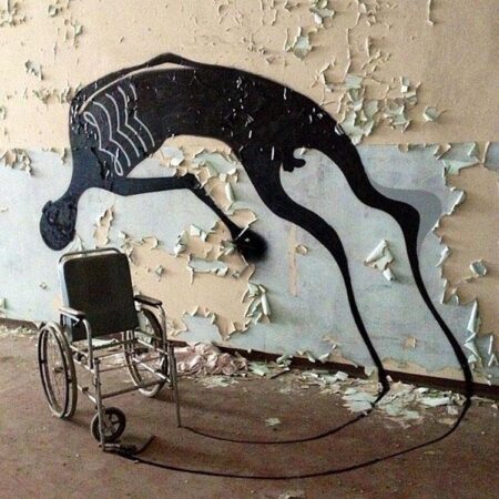 This Artist Creates Ghostly Shadows In An Abandoned Psychiatric Hospital