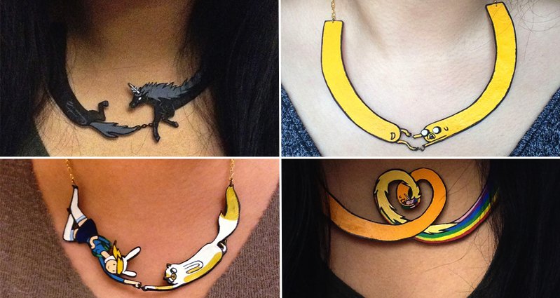 These Cool Adventure Time Necklaces Wrap Right Around Your Neck