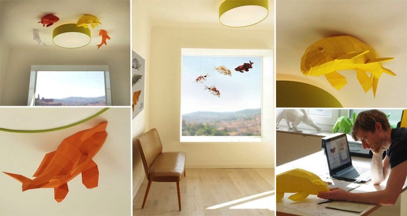 'Paperwolf' Have Created Awesome Paper Koi Fish That Appear To Dive In ...