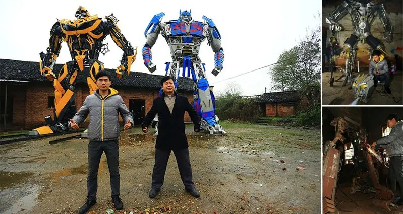 Farmer And Son Build Giant Transformers From Scrap Metal