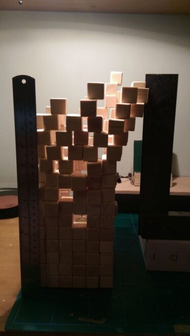 This Guy Made His Own Wooden Pixel Lamp From 300 Separate Blocks Of ...