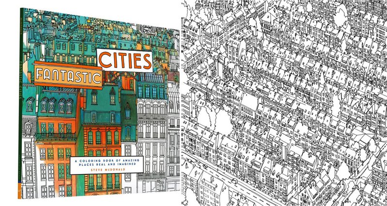 This Coloring Book Takes You To Fantastic Cities Both Real And Imagined