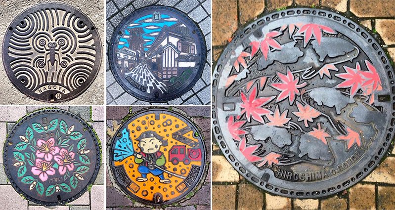 These Japanese Manhole Covers Have Fun Artistic Designs