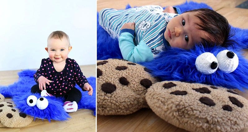 Create Your Own Cookie Monster Rug Complete With Cookie Pillows
