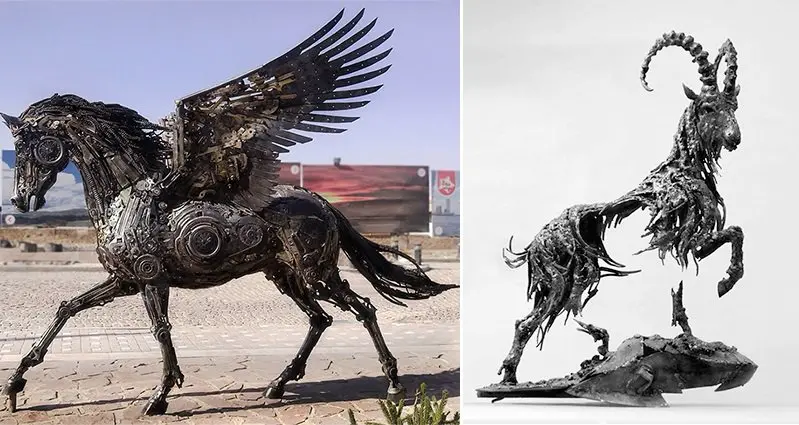 Sculptor Hasan Novrozi Creates Amazing Steampunk Animal Sculptures From ...