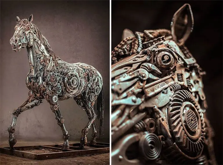 Sculptor Hasan Novrozi Creates Amazing Steampunk Animal Sculptures From ...