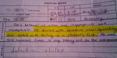 15 Kid's Detention Notes That Will Make You Laugh - Part 1
