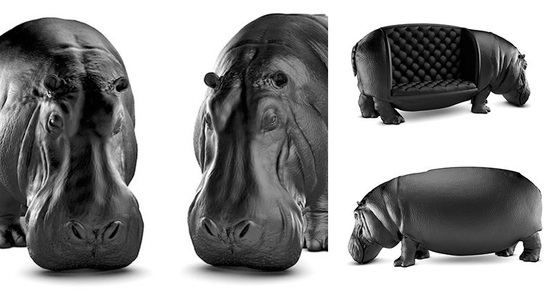 Maximo Riera's Life Size Hippopotamus Chair Is The Ultimate In Quirky ...