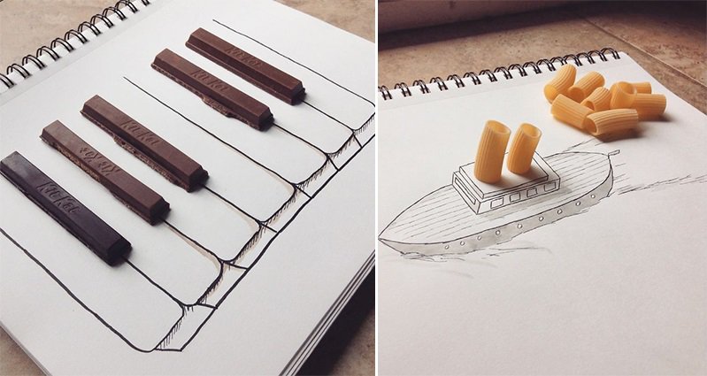 Kristian Mensa Creates Cool Illustrations Using Everyday Objects