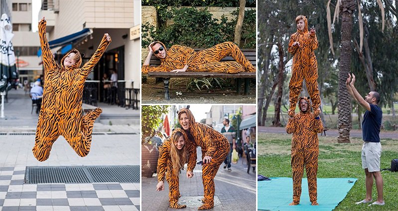 Photographer Persuades Random People To Put On Tiger Suit And Pose For ...