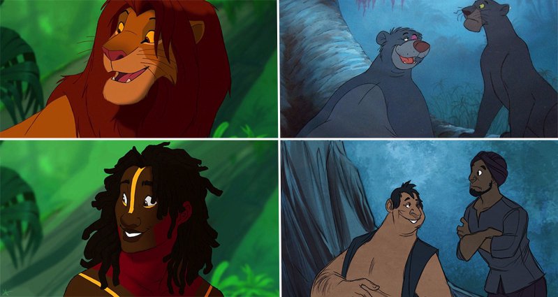 Artist Pugletto Reimagines What Disney Animals Would Look Like As Humans