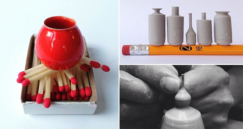 Jon Almeda Creates Awesome Tiny Pottery By Hand