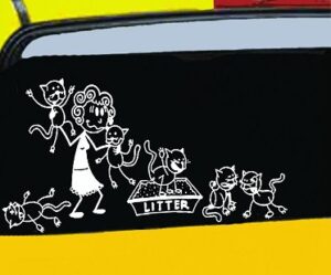 Crazy Cat Lady Car Decals