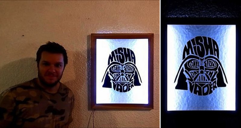 Andrea Arzensek Created His Own Darth Vader LED Frame And Now You Can Too