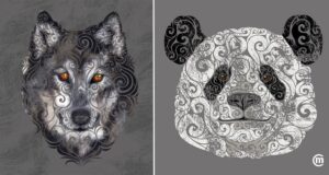 Carolina Matthes Creates Swirly Animal Illustrations