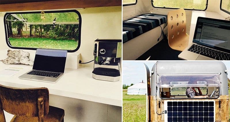 Tom Van De Beek Turned An Old Caravan Into A Mobile Office In The ...