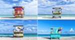 Photographer Captures Beautifully Colored Lifeguard Cabins In Miami