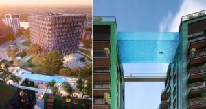 The New 'Sky Pool' With A Glass Bottom Will Allow You To Swim 115ft ...