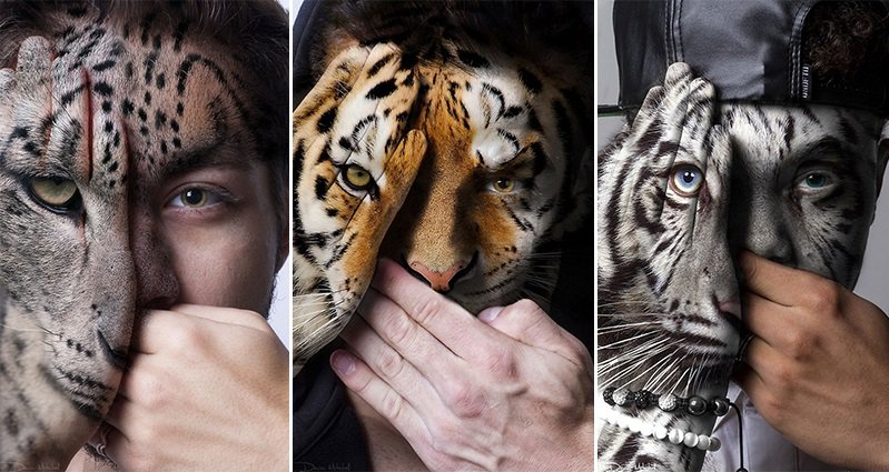 See Humans And Animals Combined In 'Faces Of The Wild' By Devin Mitchell