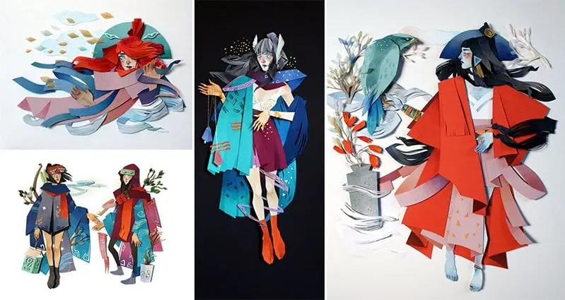 Artist Morgana Wallace Creates Beautiful Cut Paper Fantasy Illustrations