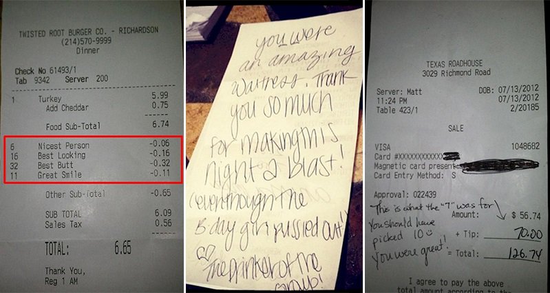 12 Adorable Notes Between Restaurant Customers And Servers