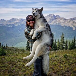 Meet 'Loki' The Giant Happy Wolfdog Who Loves Epic Outdoor Adventures