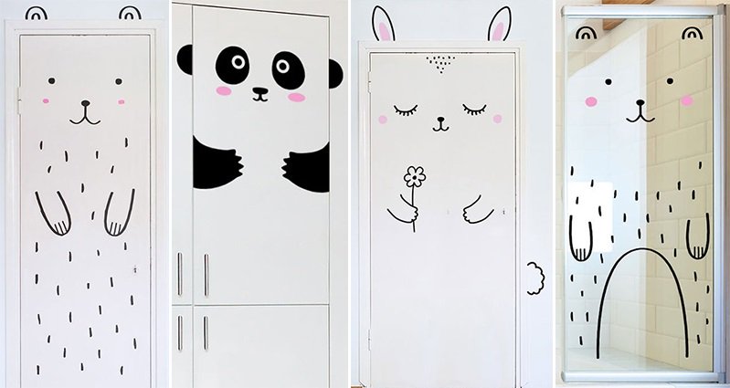 Adorable Stickers That Will Transform Your Doors Into Animals