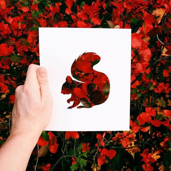 Nikolai Tolstyh's Paper Silhouettes Are Colored By Nature