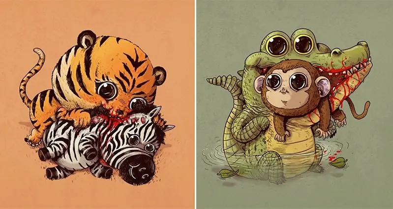 These Pictures By Alex Solis Of Predators And Their Prey Are Adorable ...