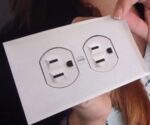 Fake Electric Outlet Sticker