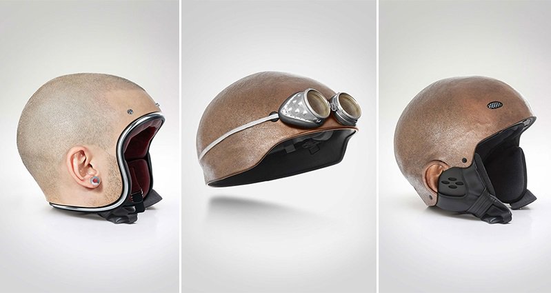 These Freaky Bike Helmets Look Like Actual Human Heads
