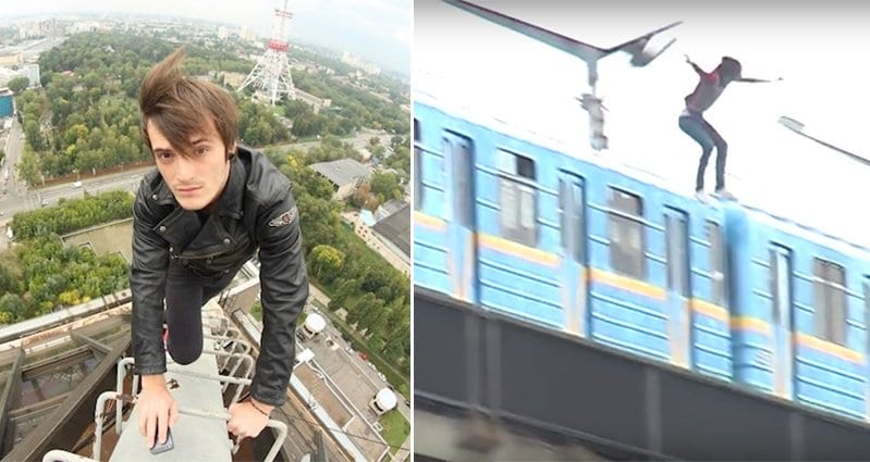 This Ukrainian Daredevil Called Sasha Shapik Train Surfs And Then Jumps ...