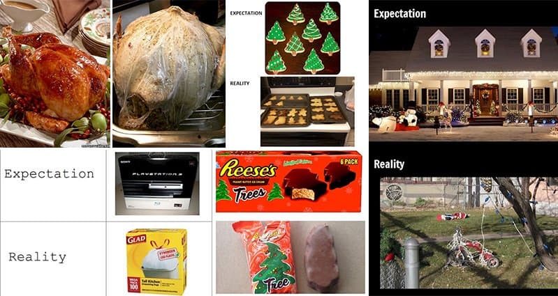 16 Images Of Common Christmas Expectations Vs. Their Harsh Realities