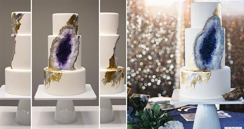 This Amazing Amethyst Wedding Cake Will Blow Your Mind