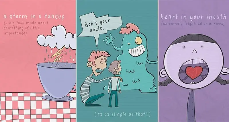 10 Funny English Idioms Explained Through Cool Illustrations