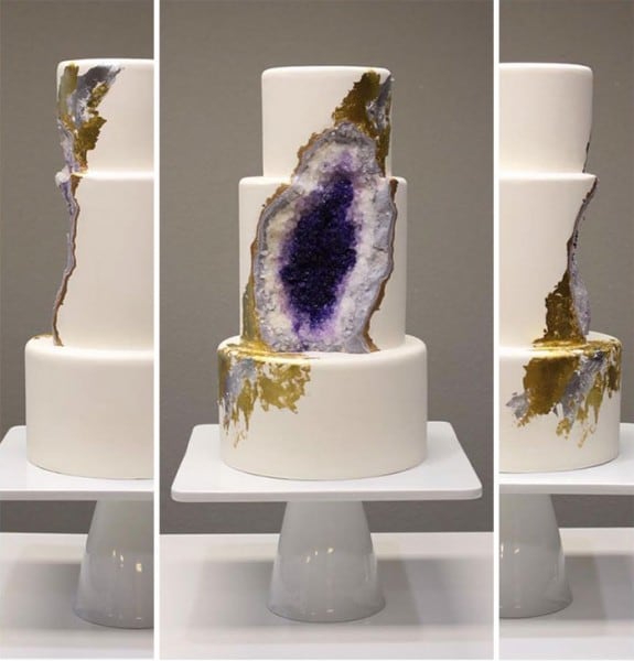 This Amazing Amethyst Wedding Cake Will Blow Your Mind
